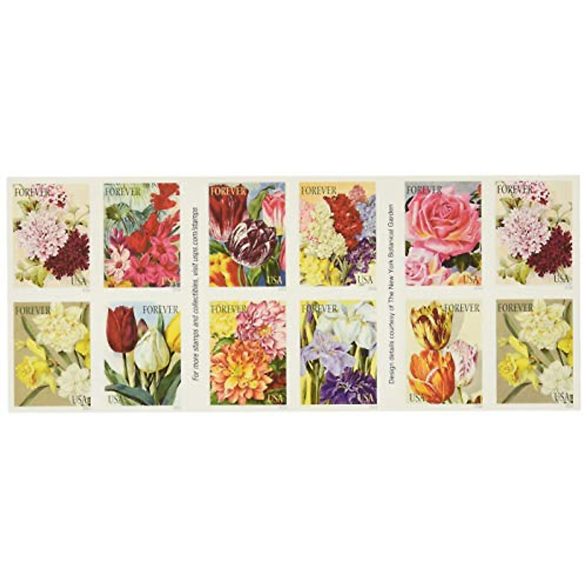 20 Botanical Art USPS Forever First Class Postage Stamps Beautiful Flower Bloom