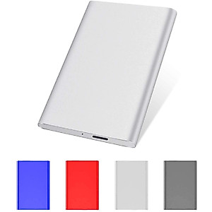 RENJUN HDD External Hard Drive 750gb / 500gb / 320gb, 2.5-inch Metal Portable USB 3.0 Backup Storage, Suitable for Desktop, Pc, Laptop, MacBook, Ps4, Xbox One, Smart Tv (250GB,Sliver)