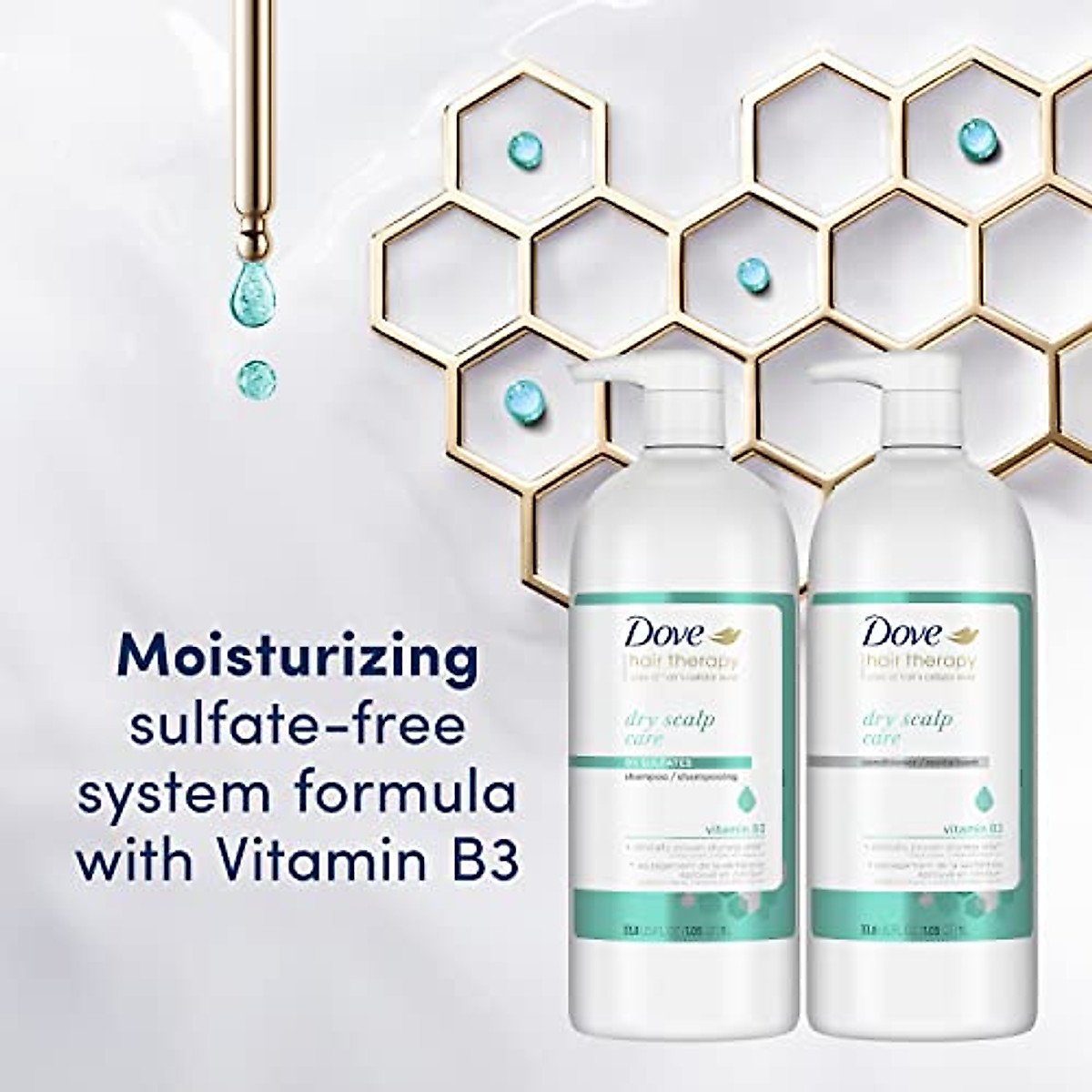 Dove Hair Therapy Dry Scalp Care Conditioner Soothe and Nourish Dry Scalp Hair Conditioner with Vitamin B3 33.8 fl oz