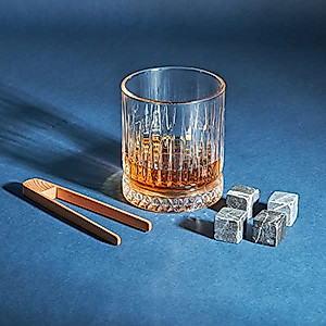 Hediye Sepeti Whiskey Gift Set, 100% Lead-Free Crystal Glass, Luxury Whiskey Stone Set, Wood Box, Great for Whiskey, Bourbon and Liquor, Birthday, House Warming and Retirement Gifts 1Glass (60th)