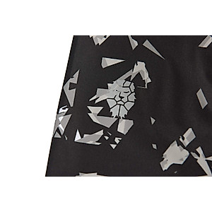 PIQIDIG Youth Boys Compression Pants 3/4 Basketball Tights Sports Capris Leggings (Geometrical line-1, Small)