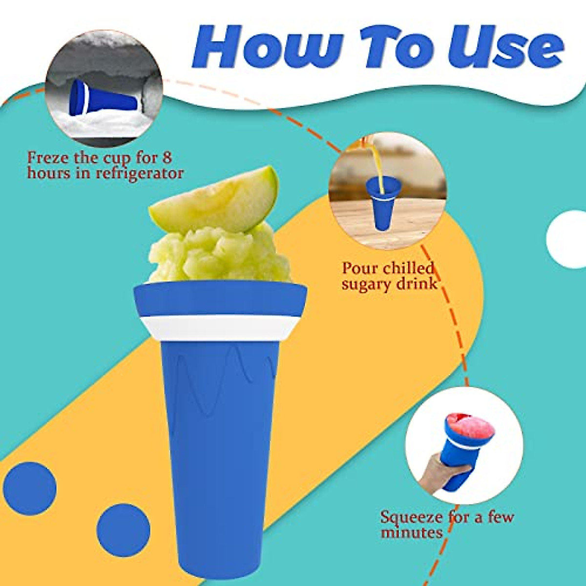 DEAR LOYEA Slushie Cup Ice Cream Maker TIK TOK Gadget Diy Smoothie Cup Cool Stuff Birthday Gifts(blue)