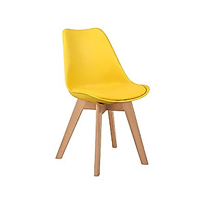 NOBPEINT Mid Century Modern Kitchen and Dining Room Chair, Set of 2 (Vitality Yellow)