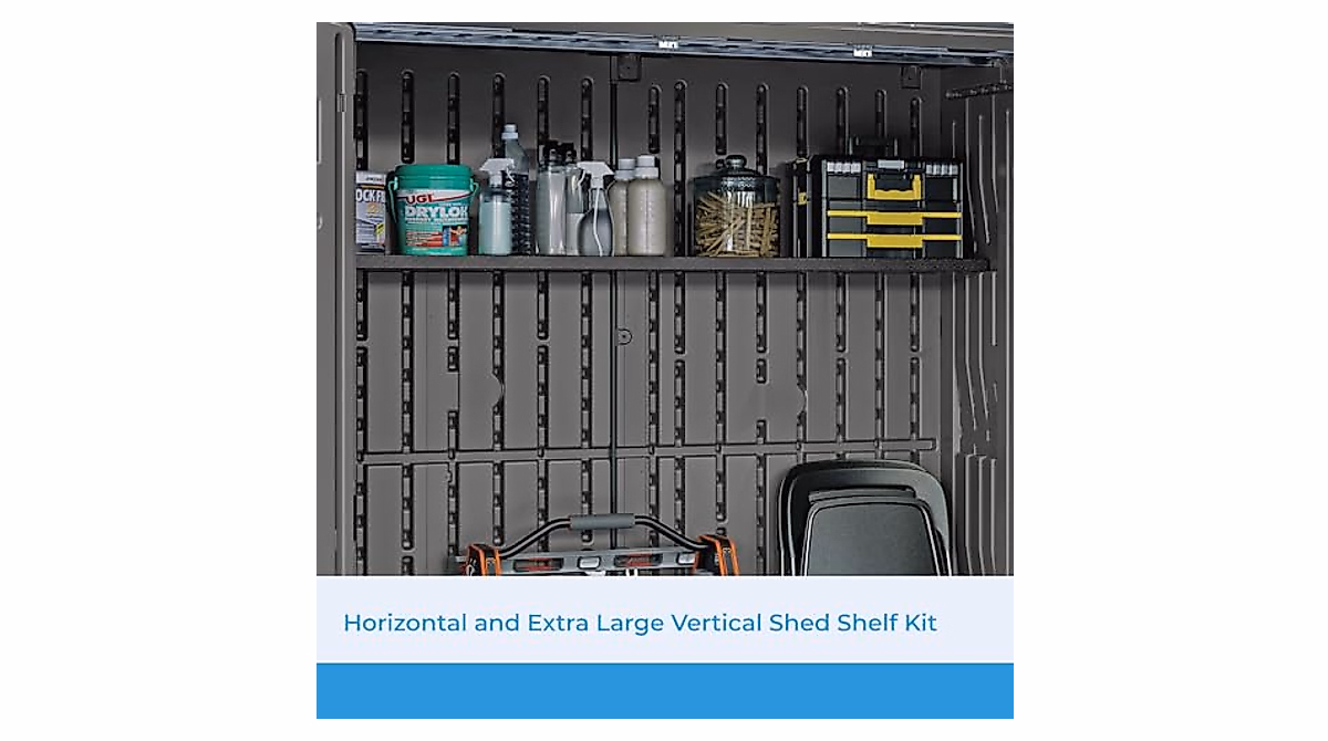 Suncast Shed Shelf Kit for Enhanced Storage Space