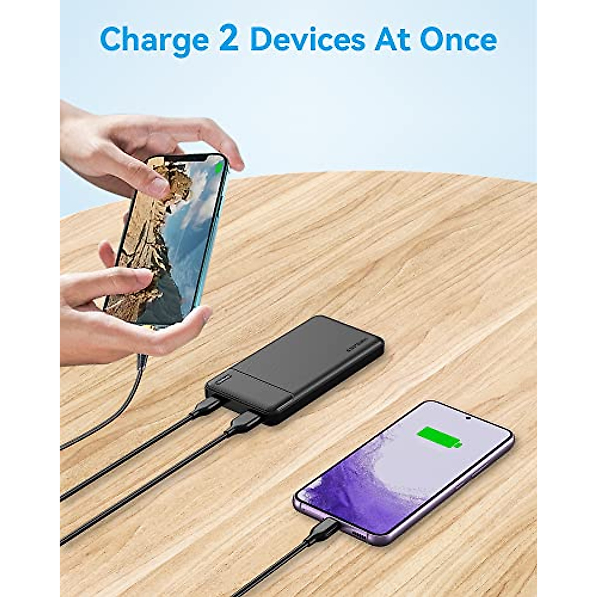 AsperX Portable Charger, PD 22.5W 10000mAh USB C Power Bank Fast Charging, Daul Output Portable Phone Charger Battery Pack Charger Portable for iPhone 14/13/12/11, Samsung S21/22 Google iPad and More