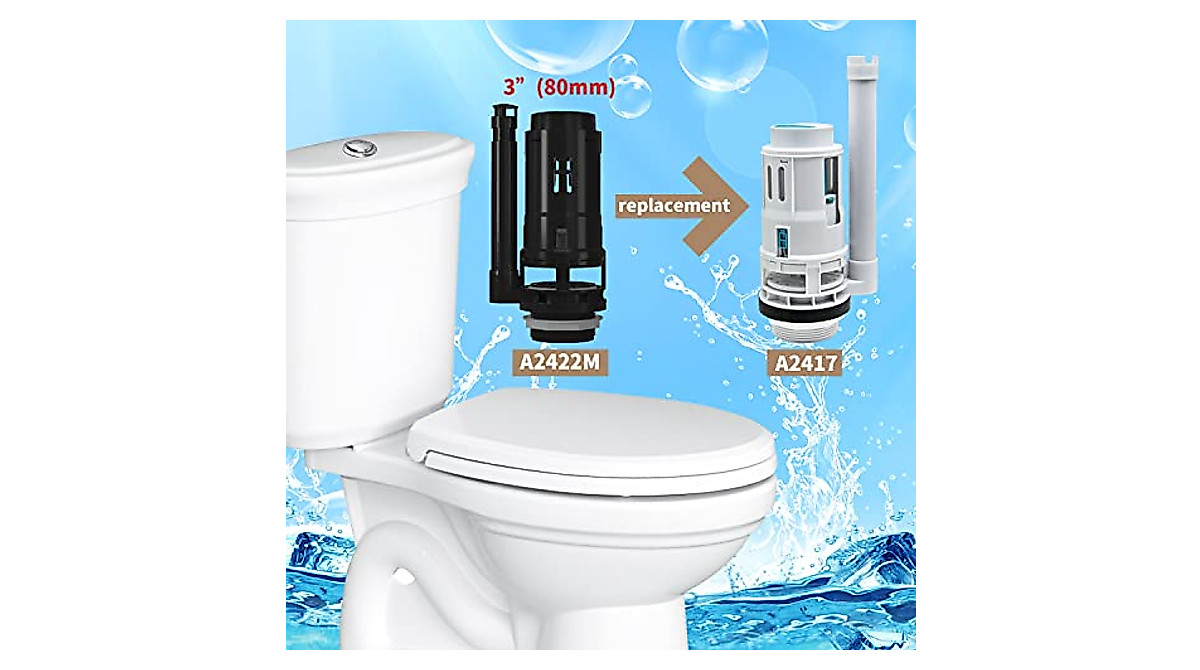 R&T A2422M Dual Flush Valve - Efficient Toilet Repair Kit