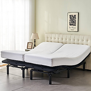 Waterproof Split Queen Mattress Protector for Adjustable Beds 30x80 (2PCs) Soft Cooling Jersey Fitted Matress Cover