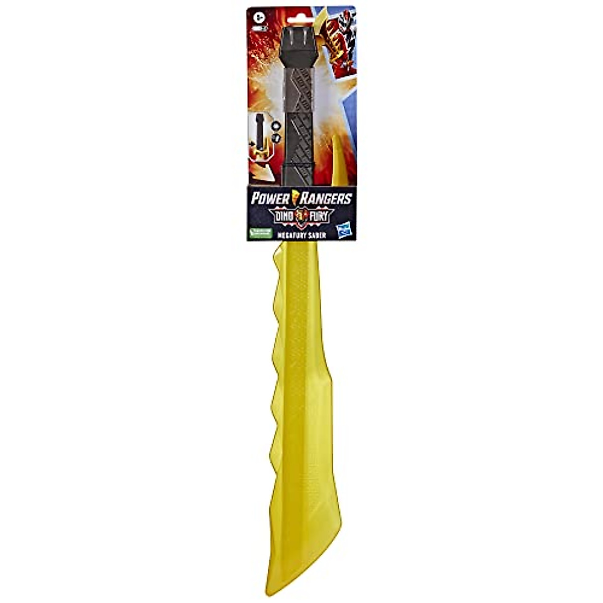 Power Rangers Dino Fury Megafury Saber, Toy Sword with Motion-Activated Light and Sound FX, Superhero Toys, Interactive Toys for 5 Year Old Boys and Girls and Up