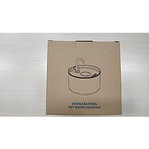 Stainless Steel Cat Water Fountain: Pet Fountains Indoor Metal Automatic Dispenser Cat Waterer Bowls Dog Faucet Bottle Pets 24/7 Running Watering for Drinking Quiet Pump with 1 Filter