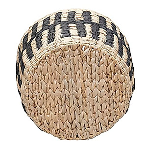 Household Essentials, Natural and Black Cattail and Paper Pillar Basket