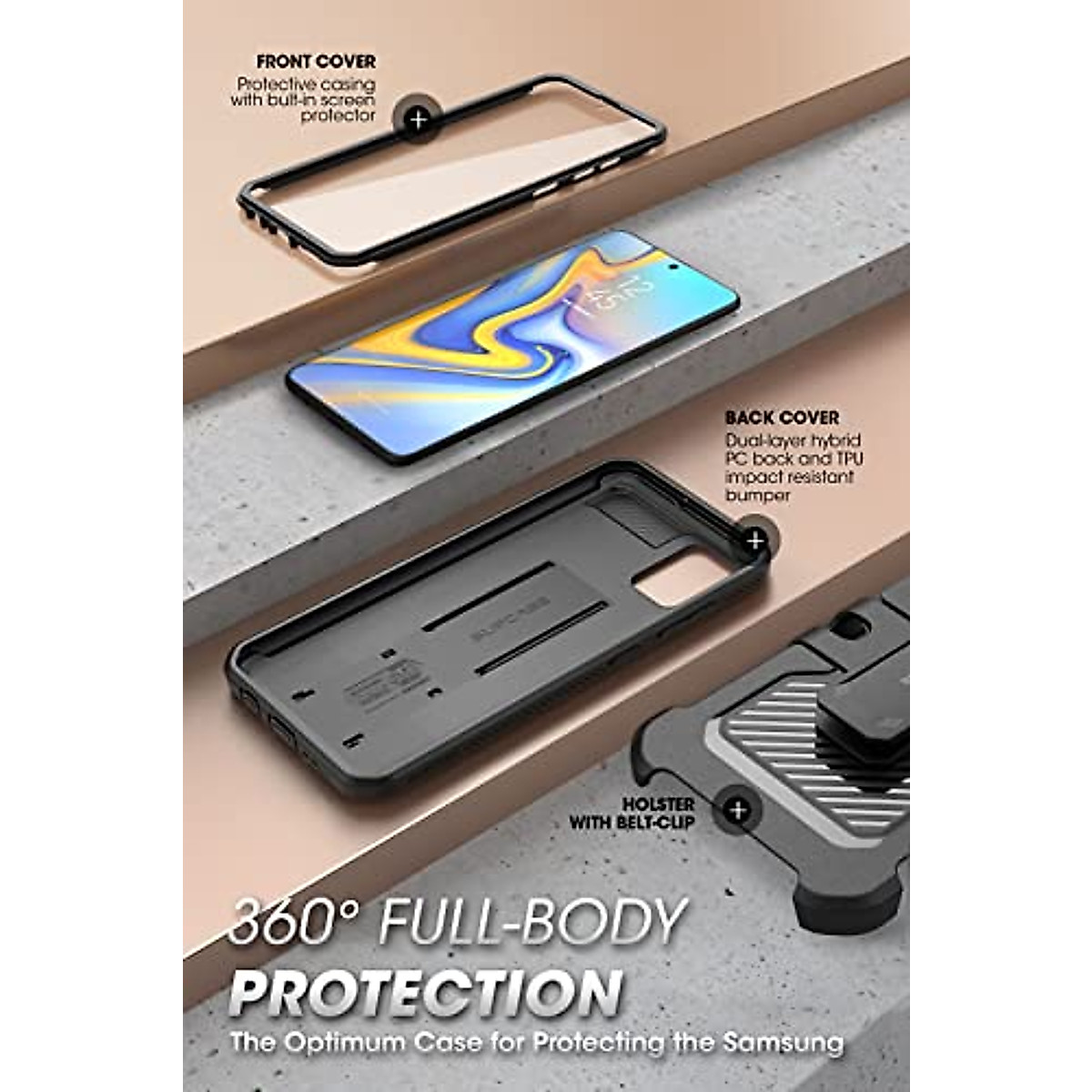 SUPCASE Unicorn Beetle Pro Series Designed for Samsung Galaxy A71 5G Case[Not for A71 5G UW Verizon], Full-Body Rugged Holster & Kickstand Case with Built-in Screen Protector (Black)