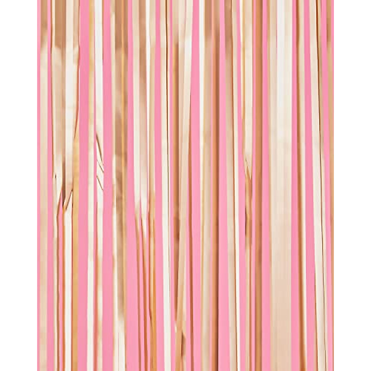 xo, Fetti Party Decorations Matte Gold Fringe Foil Curtain - Set of 2 | Bachelorette, Bridal Shower Backdrop, Wedding, Birthday Photo Booth