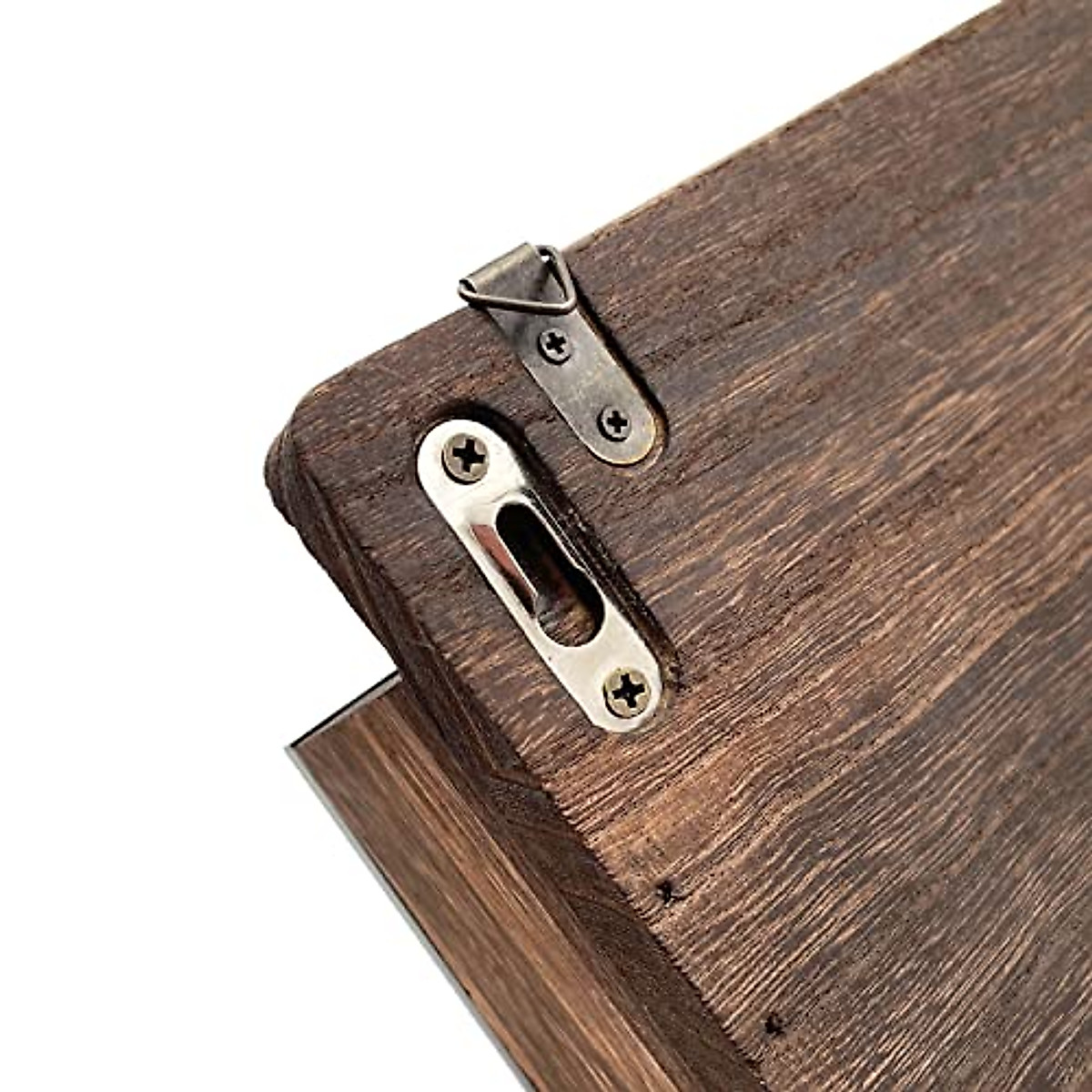 Ismosm Key Holder Mail Organizer Wall Mount Key and Mail Holder Key Rack with 4 Double Key Hooks Rustic Wall Decor for Entryway, Hallway, Kitchen, Living Room, Mudroom, Office (Brown)