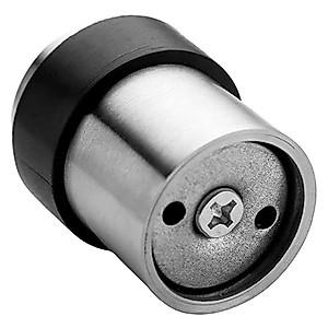 ZHJ Door Stops Cylindrical Stainless Steel Bathroom Glass Door Stop Punch-Free Rubber Bumper Heightened Door Top Anti-Collision Door Stop Stops (Size : 64mm)