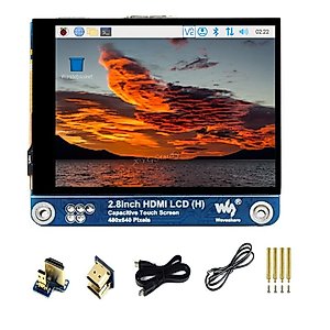 2.8inch HDMI IPS Capacitive LCD Display (H) Resolution 480×640 Adjustable Brightness Fully Laminated Screen Monitor Supports Raspberry Pi 5 4 3 B B+ and AI PC Windows 11/10 / 8.1/8 / 7 @XYGStudy