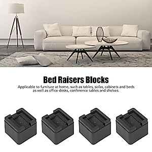 Jeanoko Furniture Riser Pad, Rubber Wide Use 4 Sets Bed Raisers Blocks for Washing Machine
