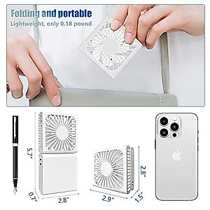 Weijz Portable Handheld Fan,Portable Mini Fan, Foldable Small Fan, Mini Handheld Fan, Mini Fan Handheld, Portable Travel Fan Women(white)