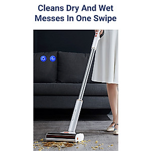 Equator 5lbs White Electric Sweeper Mop Cordless Self Cleaning with Rechargeable Battery