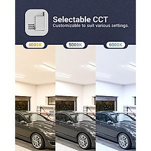 Sunco LED 11 Inch Prisma Wraparound Light for Indoor Commercial Industrial Warehouse Garage Utility Workshop, 72W 8500 Lumens, Selectable CCT 4000K/5000K/6000K, Non-Dimmable, AC120-277V 2 Pack