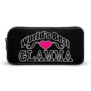 World's Best Glamma Pencil Case Stationery Pen Pouch Portable Makeup Storage Bag Organizer Gift