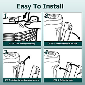 FLT4825 HEPA Filter B Replacement for Ge-rm Guardian Air Purifier AC4825 AC4300 AC4800 AC4900 AC4850, 2 True HEPA Filters & 8 Activated Carbon Pre-Filters