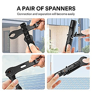 Bateria Power 12PCS Solar Cable Connectors, Male＆Female IP67 Waterproof Solar Panel Connectors with Spanners
