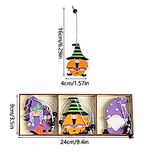 Halloween Decor Faceless Old Man Boxed Holiday Wooden Sign Pendant Window Wall Decoration Listing (A, One Size)