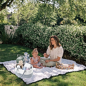 Luxury Care Baby Diaper Caddy Organizer,Rope Nursery Storage Bin for Boys and Girls,Cotton Rope Shower Gift Basket,With Canvas Bag