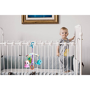 Cute Car Seat Hanging Toys for Baby, C Clip Hanging Ocean Animal Soft Toys with Rattles BB Squeaker Distorting Wind Chime for Boys Girls 0 3 6 12 Months