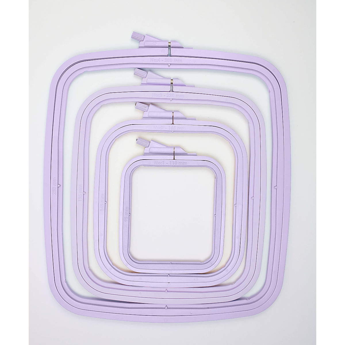 4Pcs Embroidery Hoops, Set of High Quality Cross Stitch Hoops, Needlework Hoop, Stitching Hoops (Purple)