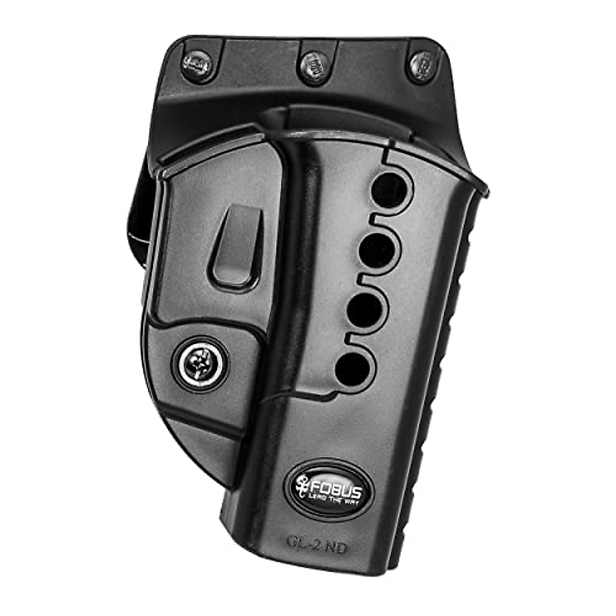 Fobus GL2E2BH Concealed Carry OWB Belt Holster for Glock 17, 19, 19X, 22 (Gen 1-4), 23 (Gen 1-4), 31, 34, 35, 44, 45, Right Handed