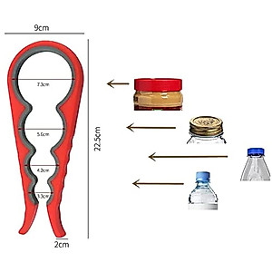 Can Opener for Seniors with Arthritis Helping Hand Jar Opener for Weak Hands Easy Opener with Silicone Jar Opener Gripper Adjustable Multiple Opener 4 in 1 Bottle Opener Jar Lid Opener Jar Opener Tool