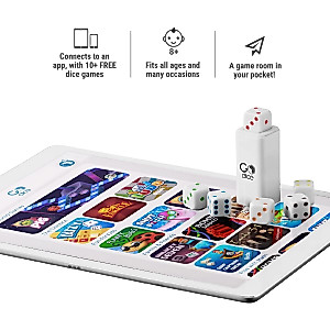 GoCube Ultimate GoDice Pack - 6 Smart Connected Dice, Rolling Tray, Cup and Extra Charger