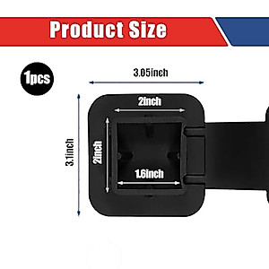 UGSHY Pack-1 Square Tow Hitch Dust Plug, American Flag Pattern Tow Tube Square Cover, Trailer Receive Tube Plug, Fits 2" x 2" Receiver Tube (Red)