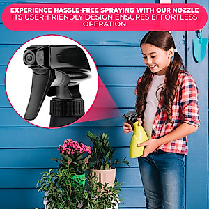 ALPENKOK 4 Pcs Spray Nozzle for Bottles - Spray Bottle Tops Replacement, Durable Plastic, Adjustable Length, 2 Spray Modes, Fits 8 Oz and 16 Oz Bottles, Good Sealable Fit for Home and Garden Use