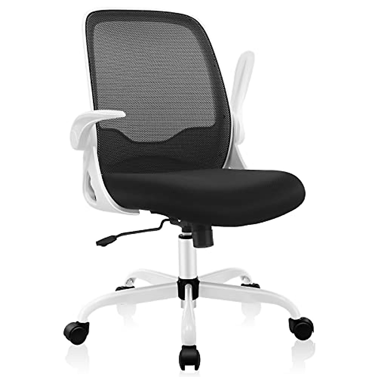 KERDOM Office Chair, Ergonomic Desk Chair, Breathable Mesh Computer Chair, Comfy Swivel Task Chair with Flip-up Armrests and Adjustable Height