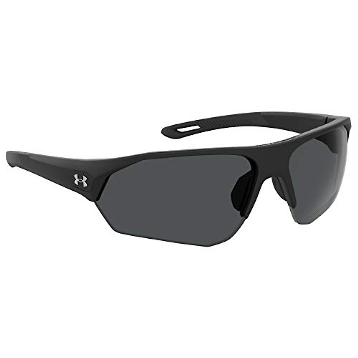Under Armour UA 0001/G/S Special Shape Sunglasses, Matte Black/Grey, 72mm, 10mm