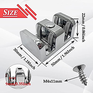 Side Anti-Collision Block for Shower Room Glass Sliding Door,Sliding Glass Shower Door Bumper with Screws,for Shower Door Wall Jamb Bumper(2Pcs)