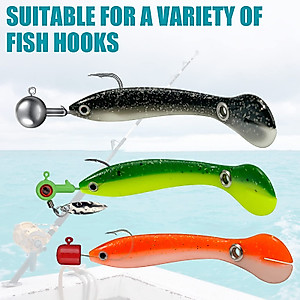 Soft Bionic Fishing Lure, Soft Plastic Fishing Lures, Bass Fishing Bait, Freshwater Top Water Saltwater Fishing Lures, Swim Baits for Bass Fishing, Bass Lures - 10 PCS