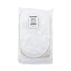 Boardwalk BWK1491 17.5 in. x 13.5 in. Cotton Wedge Dust Mop Head - White