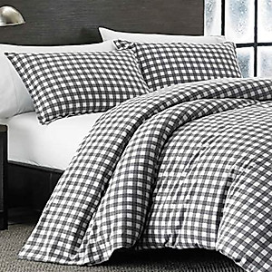 Eddie Bauer - Queen Comforter Set, Reversible Cotton Bedding with Matching Shams, Home Decor for Colder Months (Preston Grey, Queen)