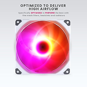 Phanteks (PH-F140SK_DRGB_PWM_WT01_3P) SK140 DRGB PWM Fan 3Pack – 3X 140mm Fan, high Airflow Nine-Blade Design, DRGB Lighting, Rubber dampening washers - White