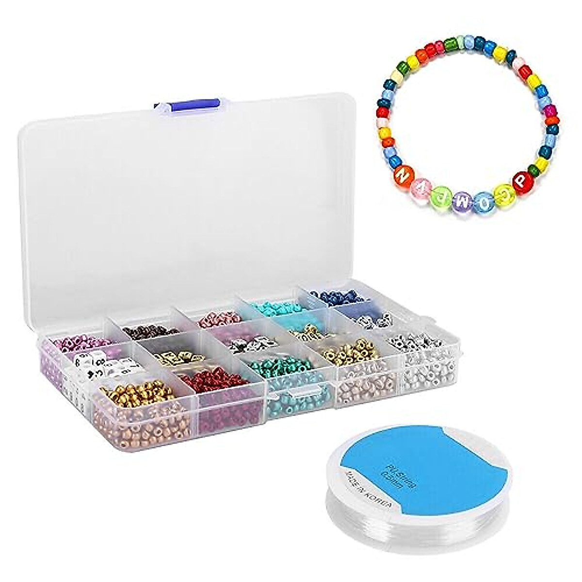 DIY Craft Beads Elastic Wire Kit Bracelet Necklaces Crafting Jewelry Making