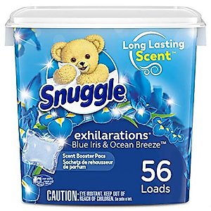 Snuggle Exhilarations In Wash Laundry Scent Booster Pacs, Blue Iris & Ocean Breeze, 56 Count