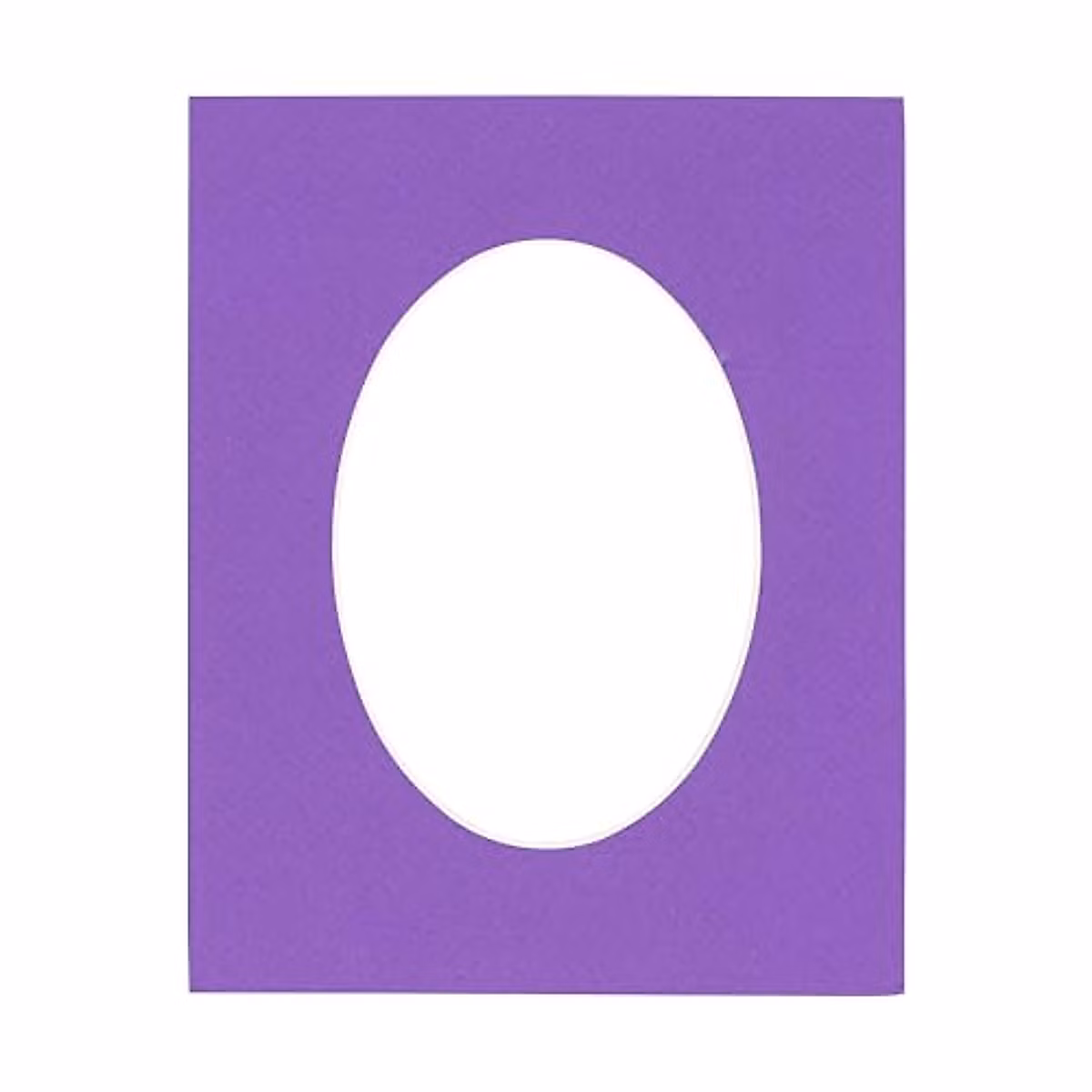 CountryArtHouse Purple Acid Free 9x13 Oval Picture Frame Mat with White Core Bevel Cut for 7x11 Pictures - Fits 9x13 Frame - Pack of 1 Matboard