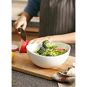 Sweese 104.401 Porcelain Bowls - 42 Ounce for Salad, Fruits and Popcorn - Set of 4, White