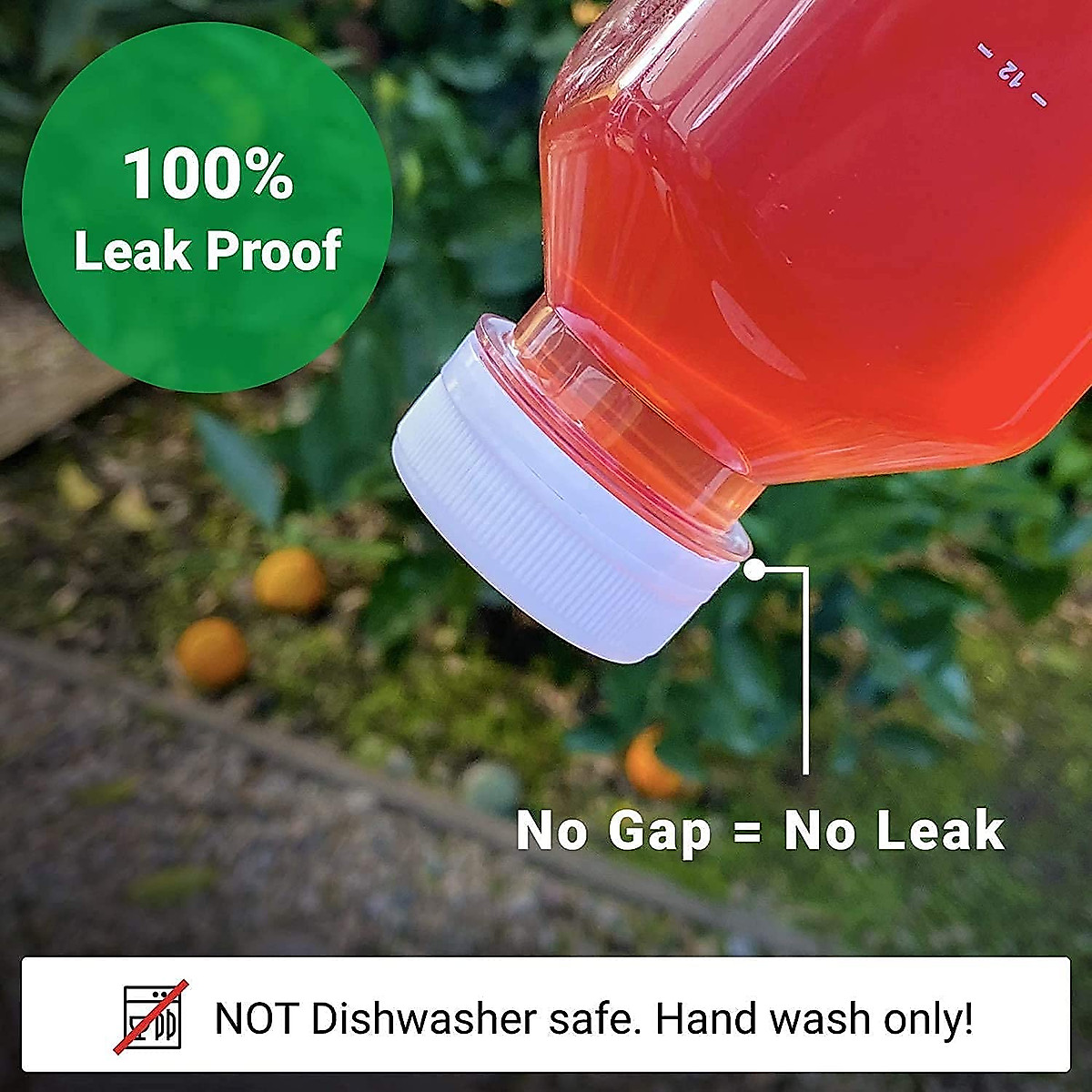 Norcalway 16 Oz Empty Plastic Juice Bottles With Caps - Reusable Juice Bottles With Lids, Smoothie Plastic Bottle, Drink Containers Bottles, Clear Juicing Bottles, 5 Pack