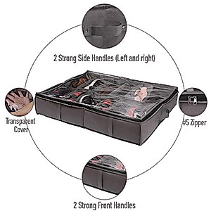 JZLULU Under Bed Shoe Storage Organizer (2-pack)