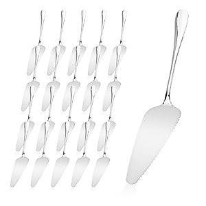 KEJJNYER 20 Pcs Pie Server Cake Servers Stainless Steel Cake Server Spatula, 9 Inch Silver Pizza Pie Serving for Dessert Pastry