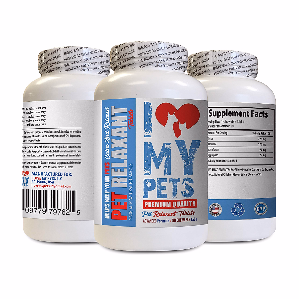 I LOVE MY PETS LLC cat Calming Treats for Cats - PET Relaxant - Powerful Anxiety Relief - Healthy Chews - cat Chamomile - 90 Treats (1 Bottle)